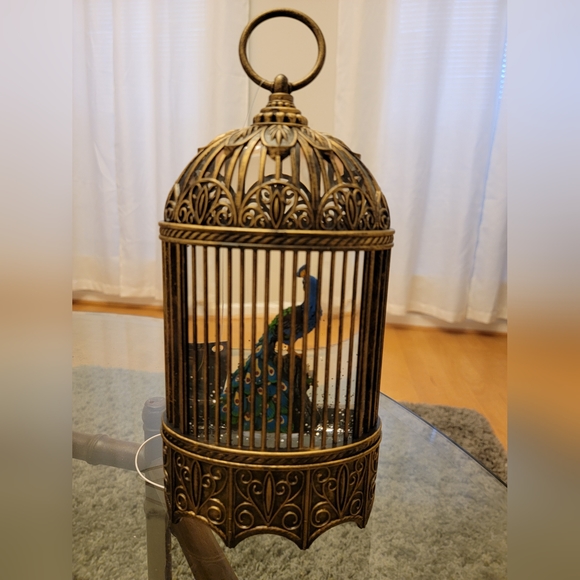 The Spring Shop | Accents | Peacock Glitter Lantern New With Tag | Poshmark